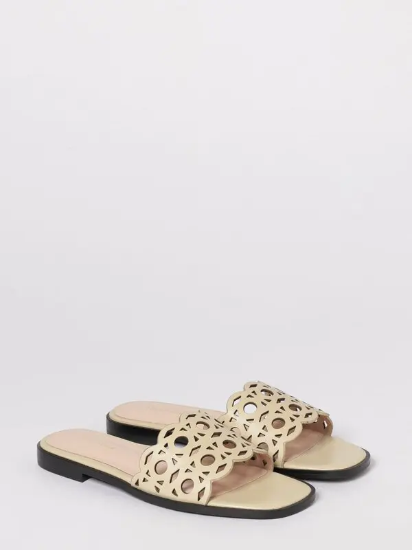 COCCINELLE Perforated Leather Slip-on Mules