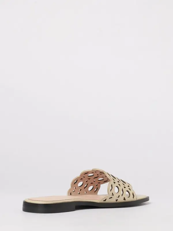 COCCINELLE Perforated Leather Slip-on Mules