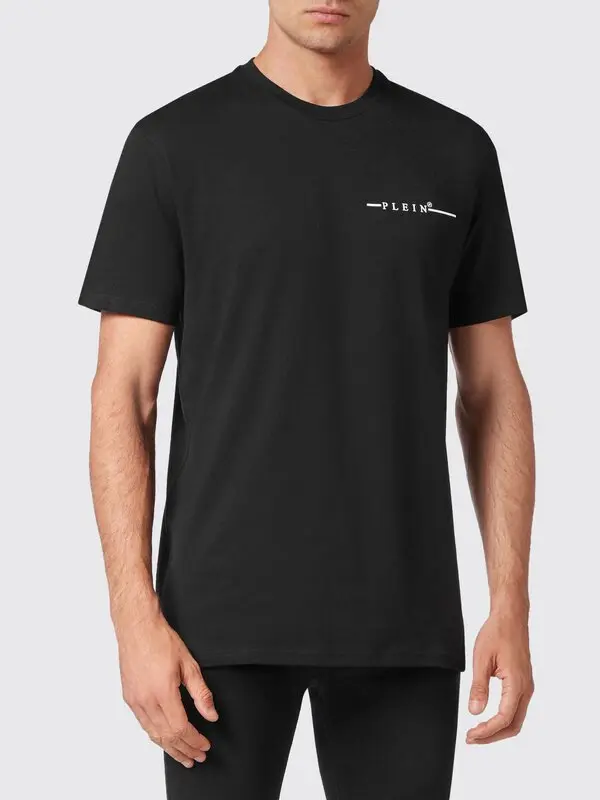 Philipp Plein Cotton T-shirt With Contrasting Logo Lettering Print - White 1