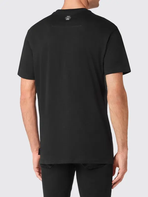Philipp Plein Cotton T-shirt With Contrasting Logo Lettering Print - White 1