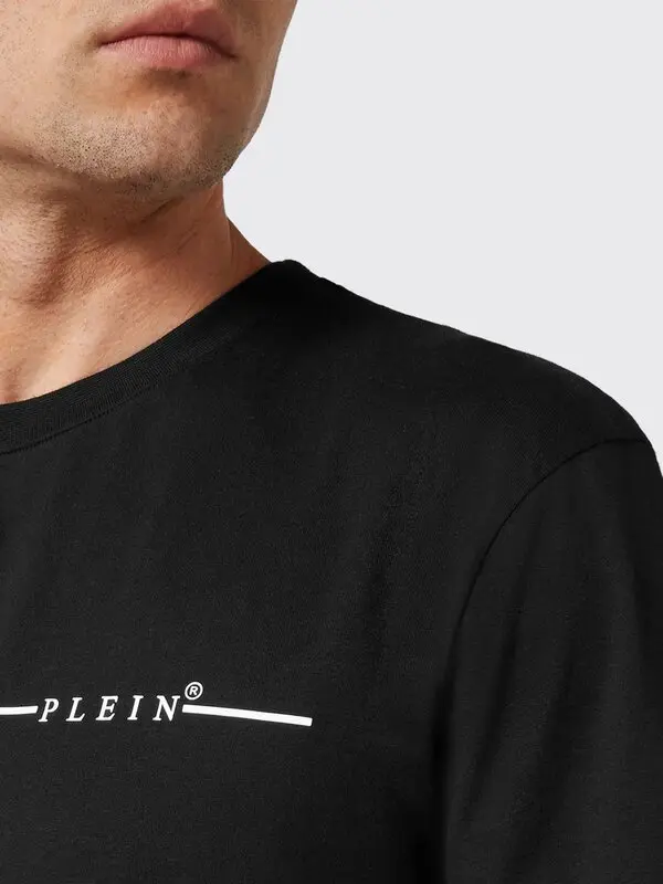 Philipp Plein Cotton T-shirt With Contrasting Logo Lettering Print - White 1