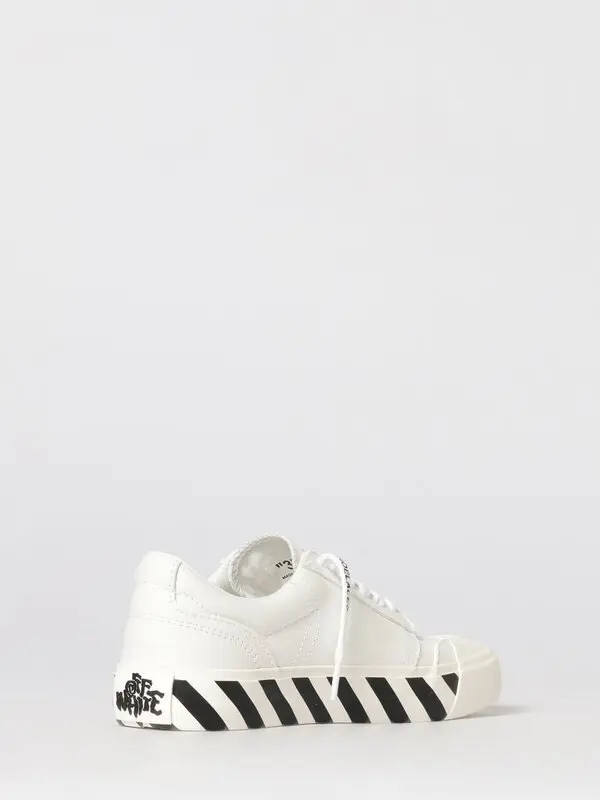 Off-White Vulcanized Cotton Canvas Sneakers