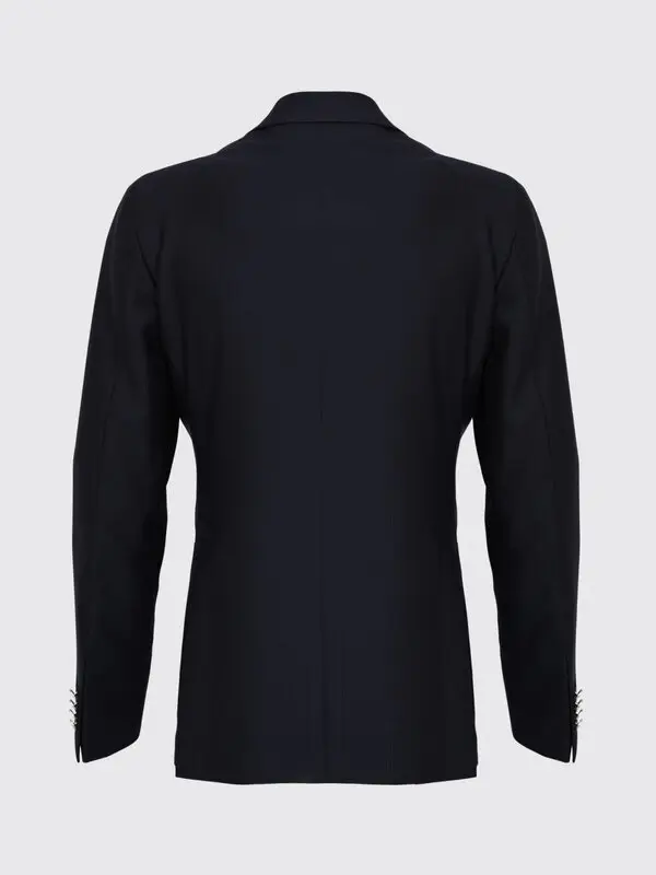 Tagliatore Double-breasted Blazer In Pure Virgin Wool With Peak Lapels