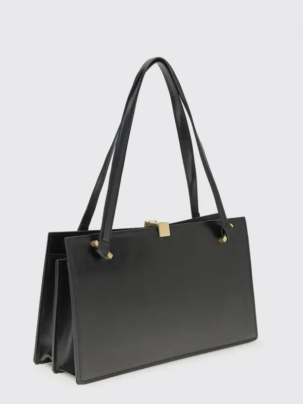 Versace Severine Leather Shoulder Bag - Black