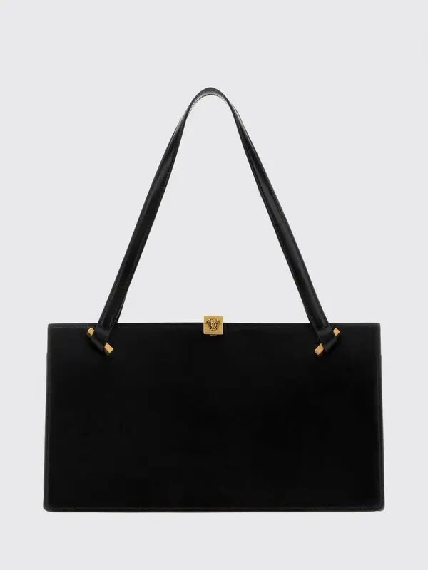 Versace Severine Leather Shoulder Bag - Black