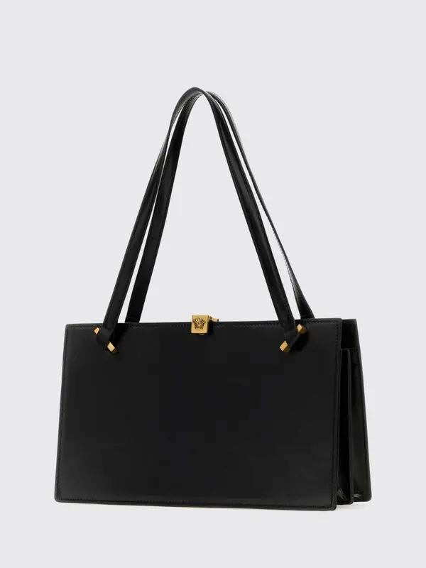 Versace Severine Leather Shoulder Bag - Black