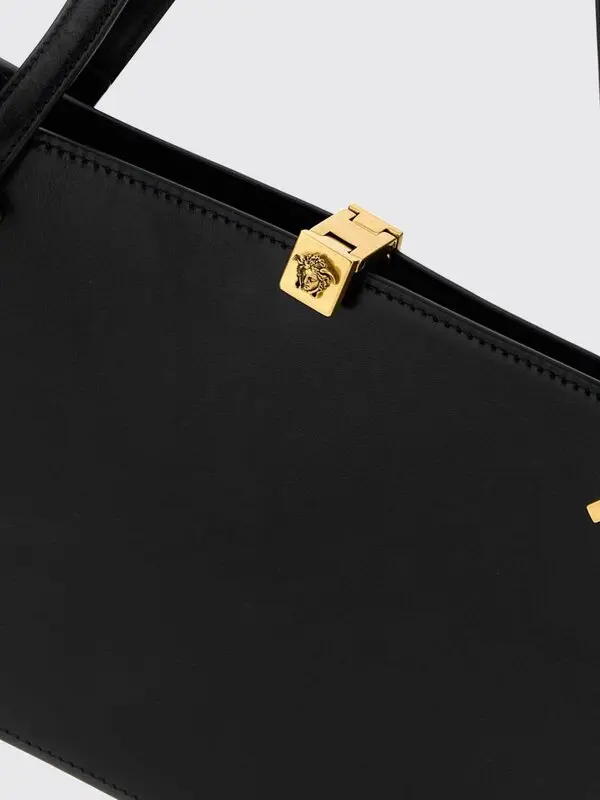 Versace Severine Leather Shoulder Bag - Black