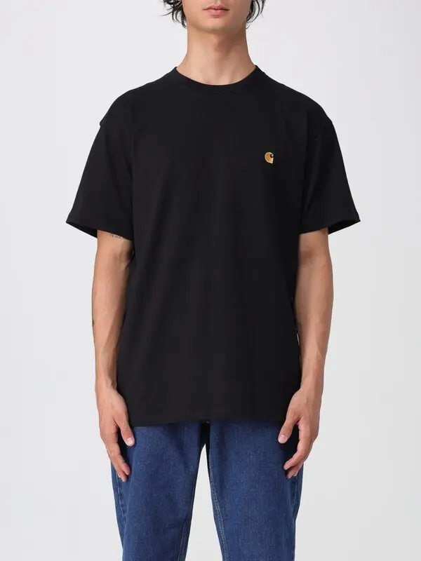 Carhartt Work In Progress Cotton T-shirt With Embroidered Logo And Dropped Shoulders