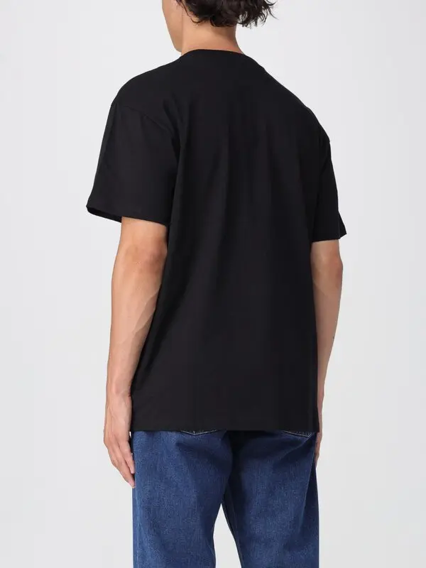 Carhartt Work In Progress Cotton T-shirt With Embroidered Logo And Dropped Shoulders