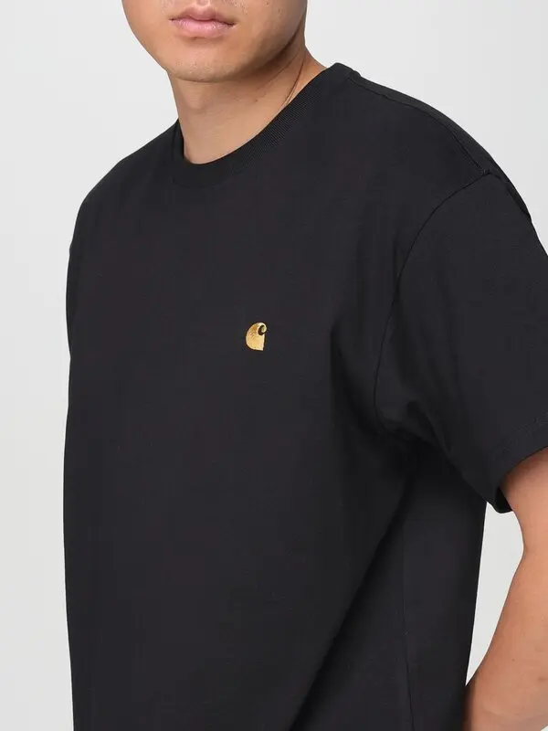 Carhartt Work In Progress Cotton T-shirt With Embroidered Logo And Dropped Shoulders