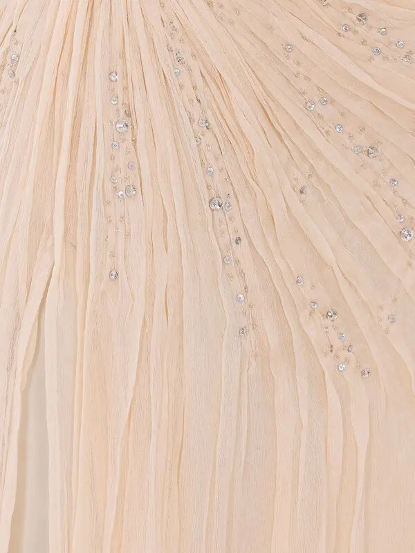 Elisabetta Franchi Long Viscose Dress With Rhinestones