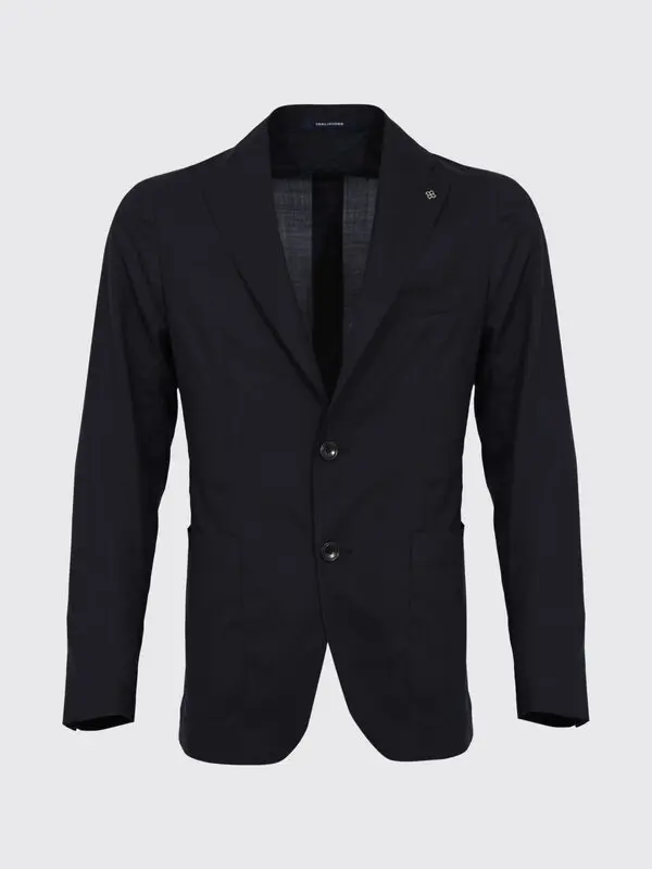 Tagliatore Single-breasted Blazer In Virgin Wool And Silk With Peak Lapels