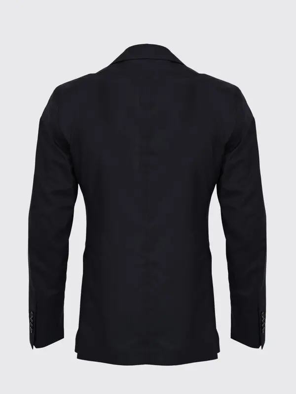 Tagliatore Single-breasted Blazer In Virgin Wool And Silk With Peak Lapels