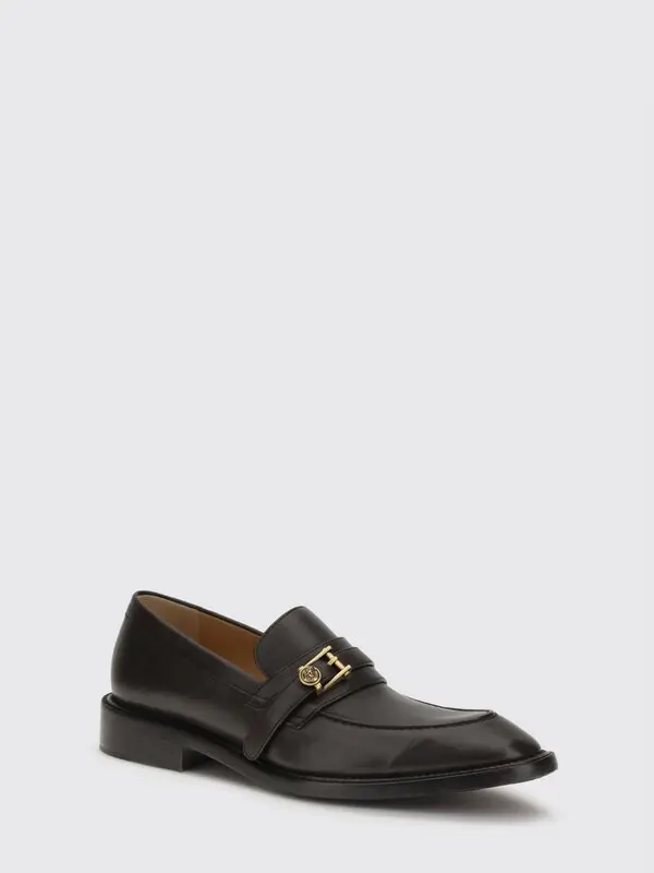 Versace Leather Loafers With Medusa Buckle Detail