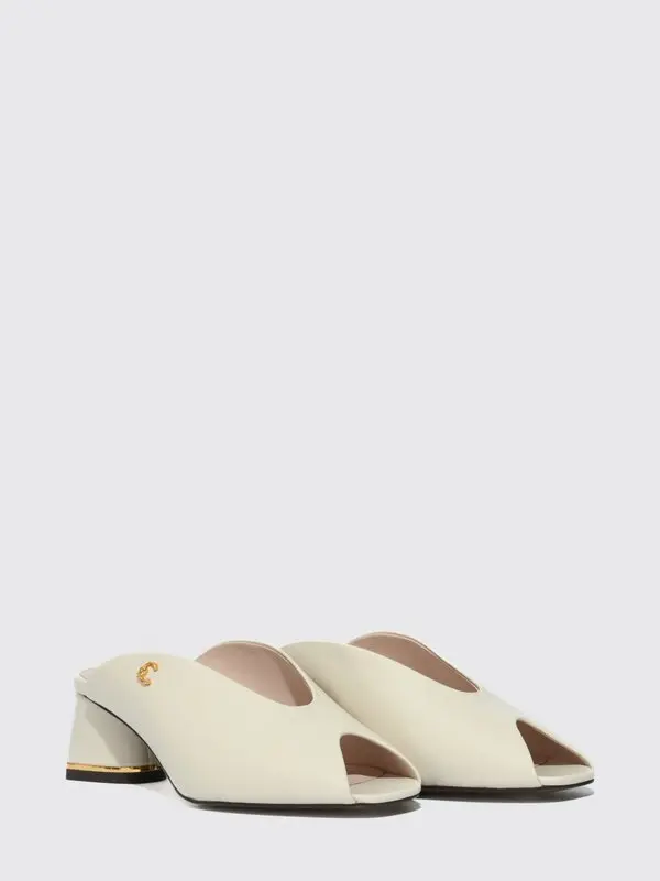 COCCINELLE C-everyday Leather Mules - Pearl