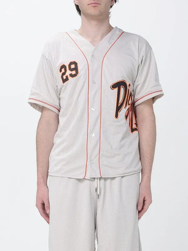 DISCLAIMER Mesh Logo Shirt - Grey
