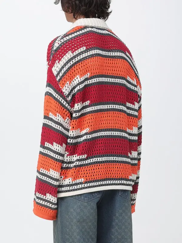 DAILY PAPER Crocheted Cotton Knit Polo Shirt