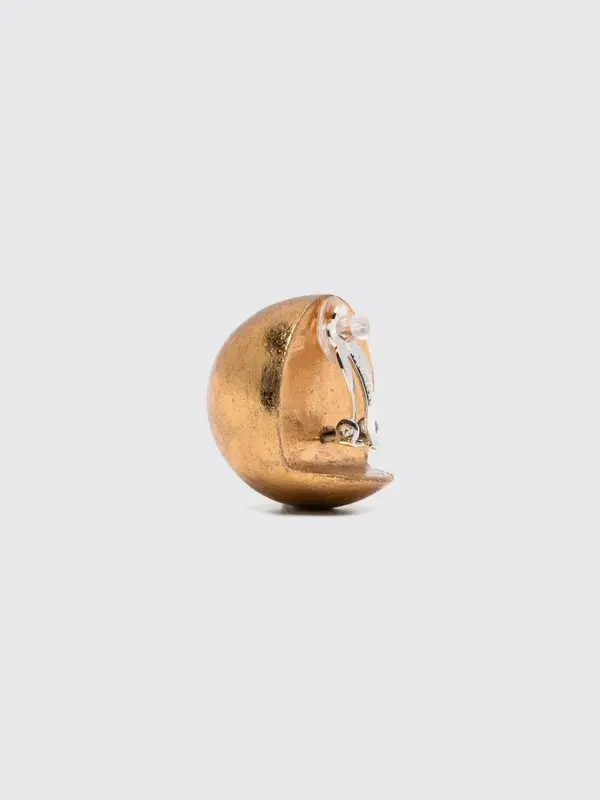 MONIES Gold Chromed Wood Earrings