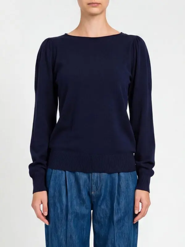 TWINSET Viscose Knit Sweater With Jewel Detail - Blue
