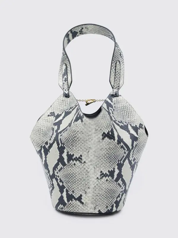 Khaite Lotus Python Print Leather Bag