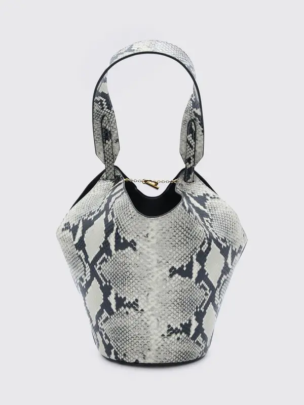 Khaite Lotus Python Print Leather Bag