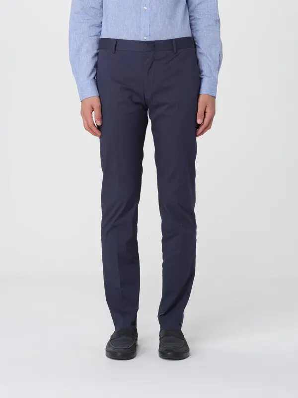PT TORINO Stretch Cotton Blend Chino Trousers - Blue