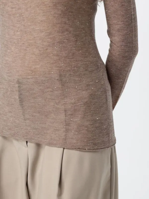 Pinko Long Sleeve Turtleneck Top - Beige