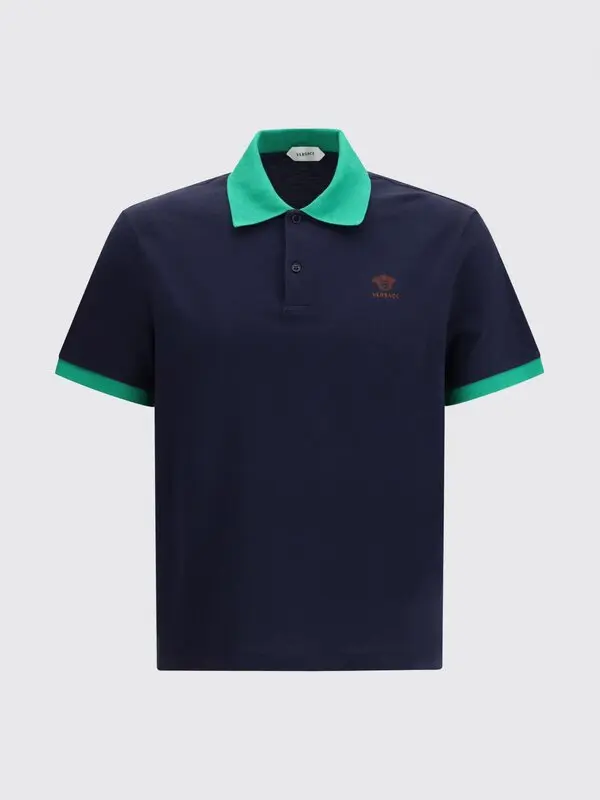 Versace Medusa Logo Cotton Polo Shirt