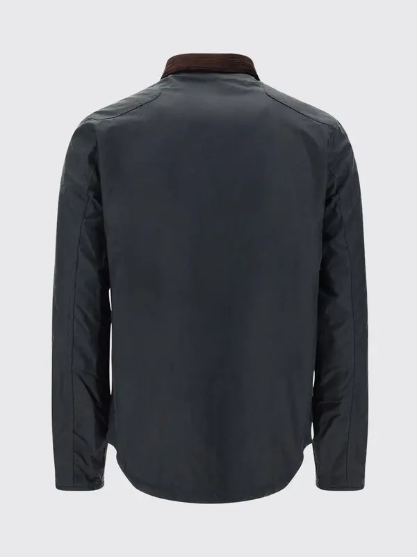 Barbour Waxed Cotton Jacket With Corduroy Collar - Brown