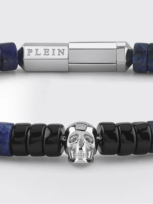 Philipp Plein Metal Bracelet With Crystals And Skull Application