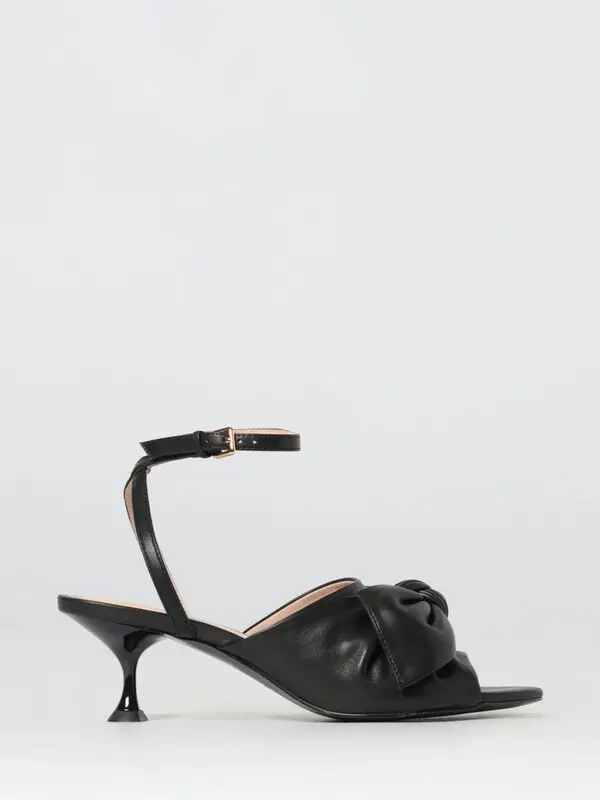 COCCINELLE Furoshiki Leather Sandals With Bow Detail - Black