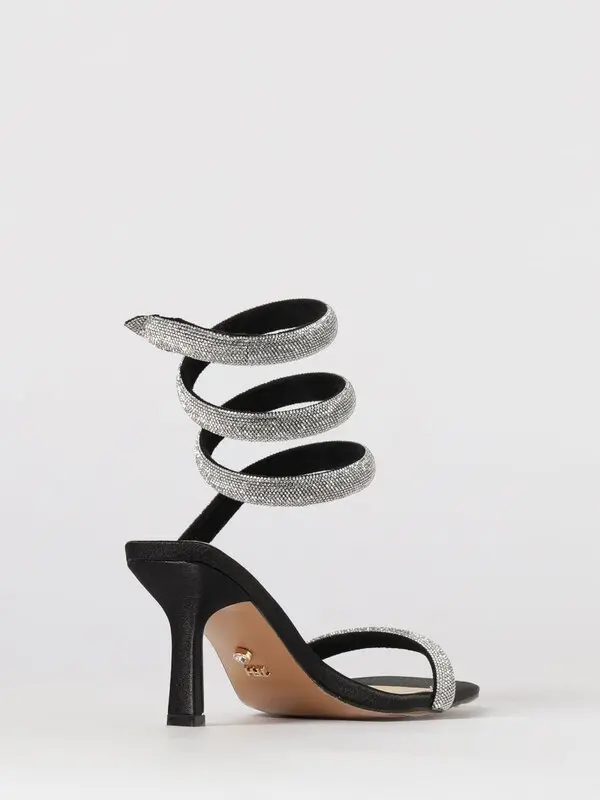TWENTY FOURHAITCH Centauro Satin Sandals With Rhinestones