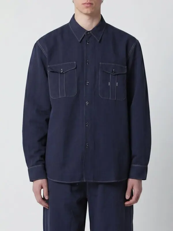 Studio Nicholson Casual Cotton And Linen Shirt