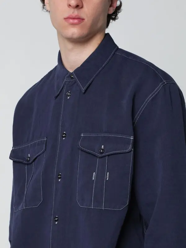 Studio Nicholson Casual Cotton And Linen Shirt