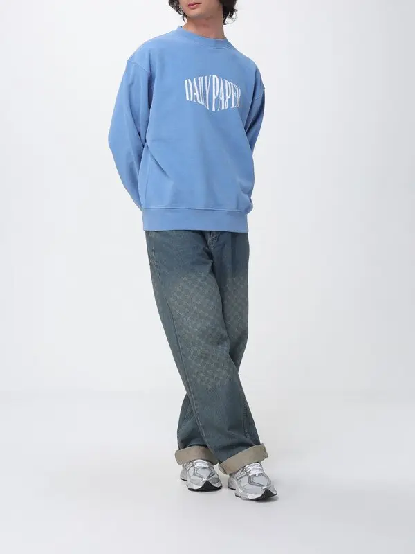 DAILY PAPER Cotton Crewneck Sweatshirt With Logo