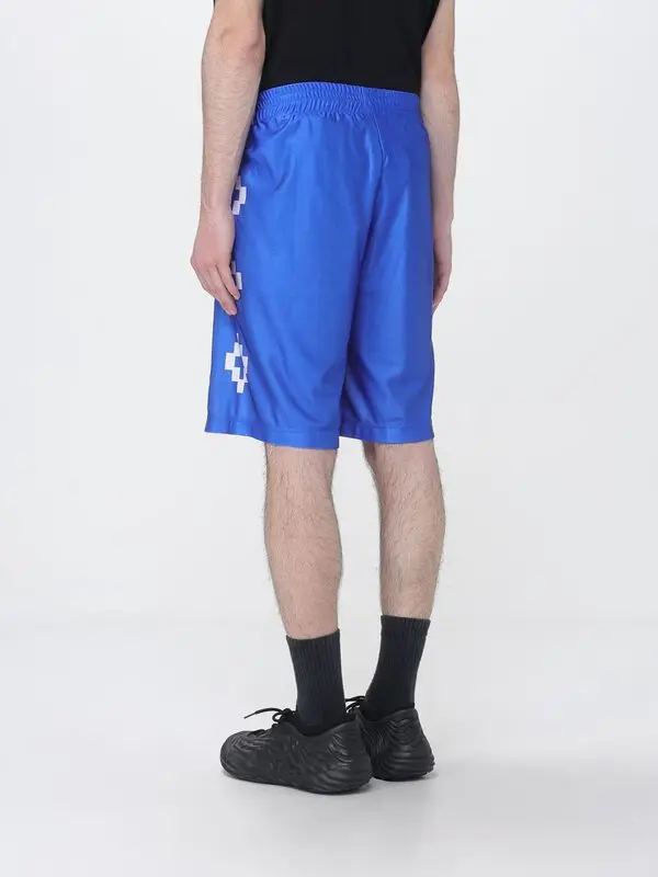 COUNTY OF MILAN Acetate Bermuda Shorts With Logo - Blue