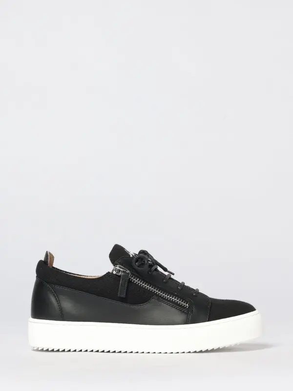 GIUSEPPE ZANOTTI Frankie Leather And Canvas Sneakers