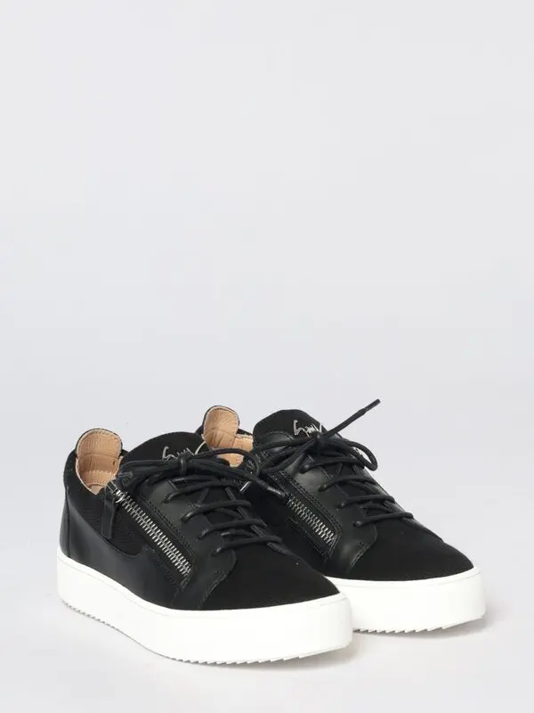 GIUSEPPE ZANOTTI Frankie Leather And Canvas Sneakers