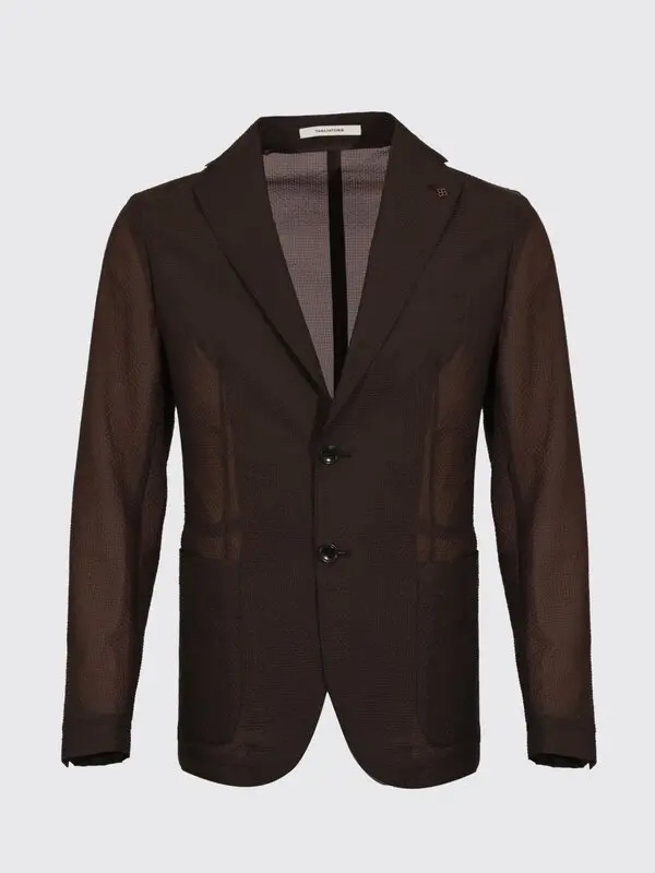 Tagliatore Single-breasted Blazer With Peak Lapels And Patch Pockets