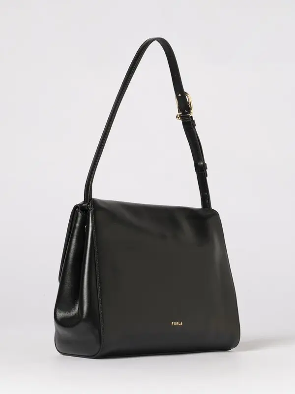 Furla Domus Leather Bag - Black