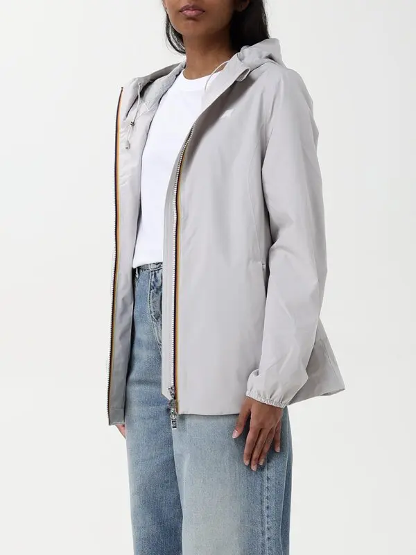 K-WAY Marguerite Technical Fabric Jacket - Grey