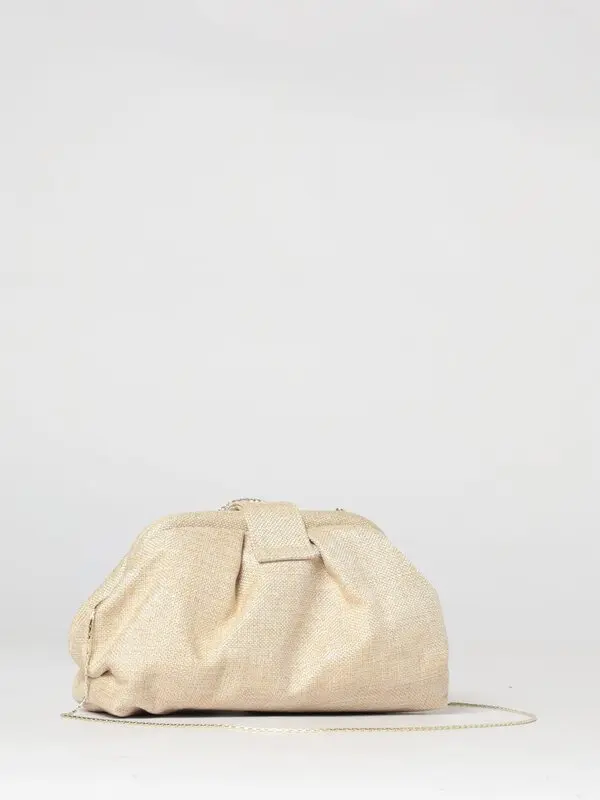 TWENTY FOURHAITCH Bakios Raffia Clutch With Embellished Buckle - Natural
