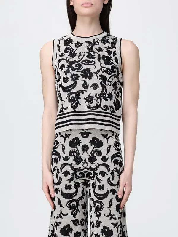 Liu Jo Sleeveless Knit Top With Liberty Motif