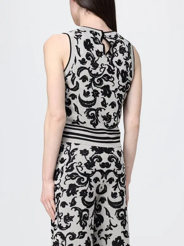Liu Jo Sleeveless Knit Top With Liberty Motif