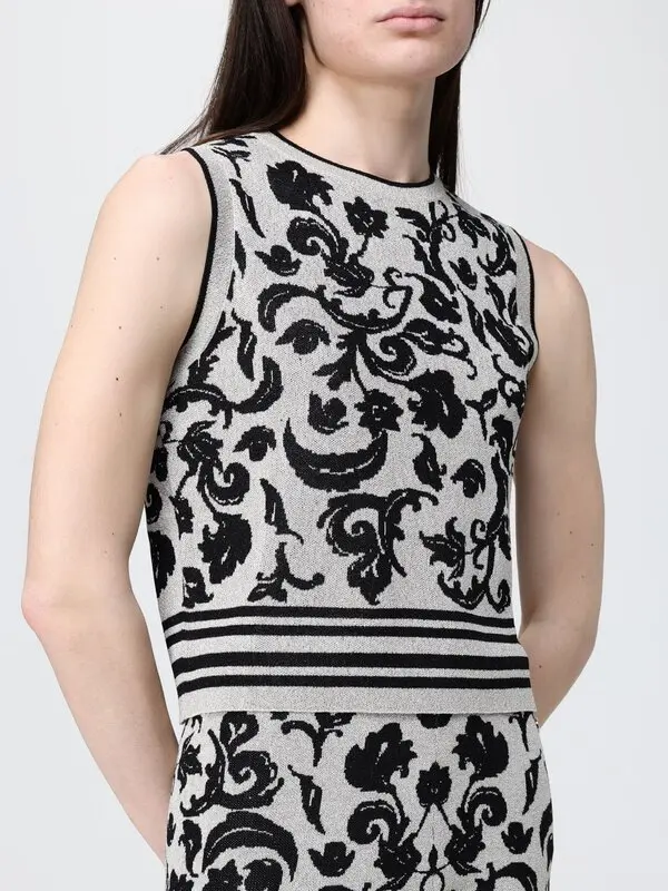 Liu Jo Sleeveless Knit Top With Liberty Motif