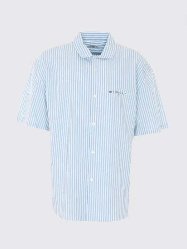 IH NOM UH NIT Striped Cotton Blend Casual Shirt