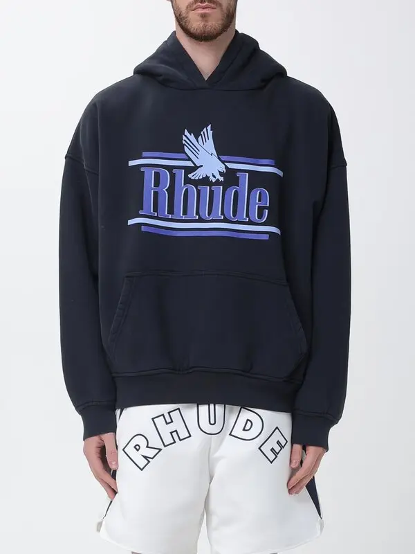 Rhude Cotton Hoodie With Logo