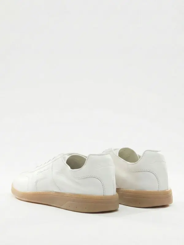 Santoni Oly Cube Leather Low Top Sneakers
