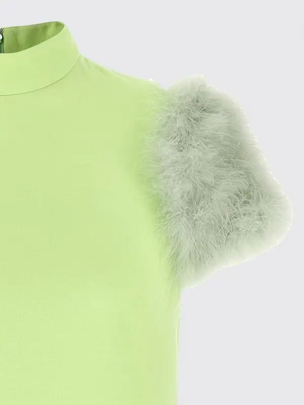 Valentino Garavani Virgin Wool And Silk Mini Dress With Feather Sleeves