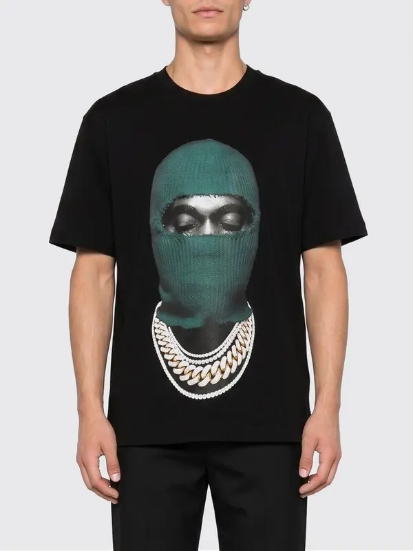 IH NOM UH NIT Printed Cotton T-shirt - Black